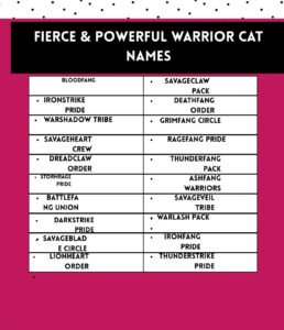Warrior Cats Clan Names: 370+ Good, Fierce & Creative